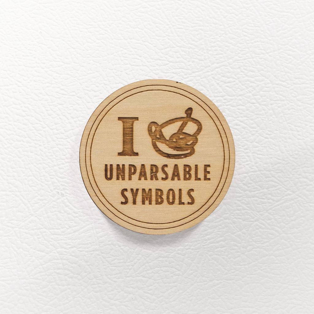Unparsable Symbols - Wooden Magnet – Wondermark Brand Dry-Goods